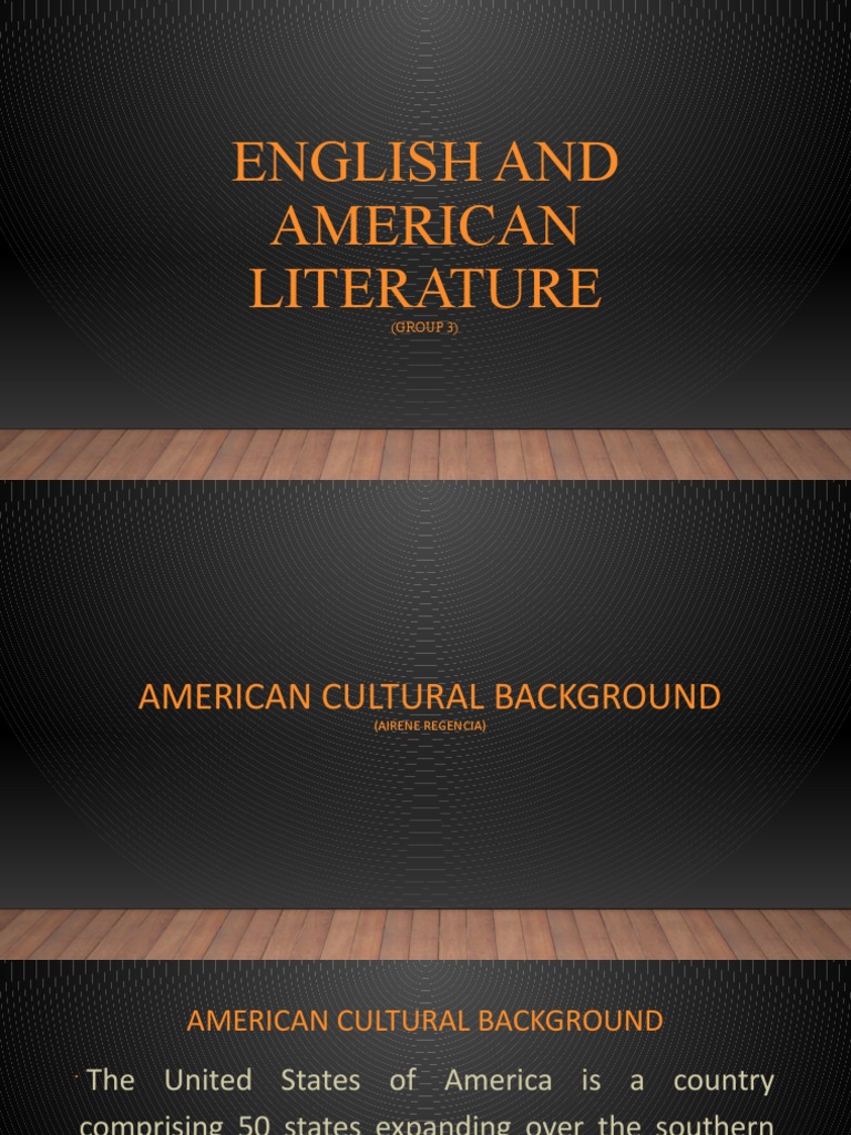 American and English Literature Overview | PDF | American Philosophy ...