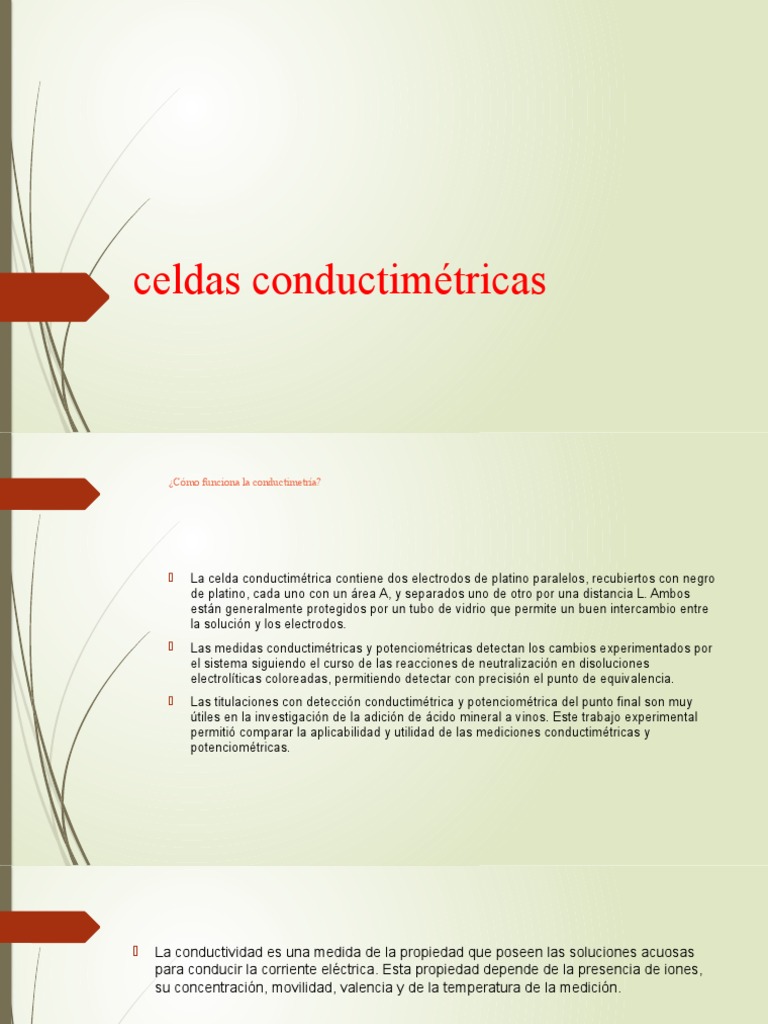 Celdas Conductimétricas | PDF