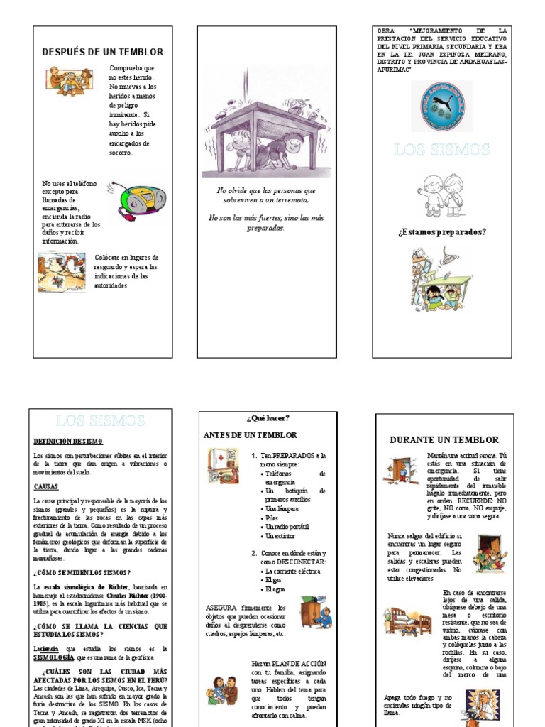 Triptico de Sismos | PDF | Temblores | Geofísica