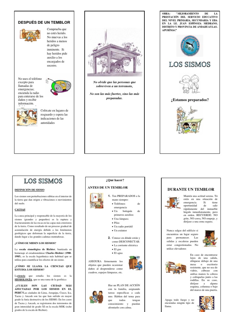 Triptico de Sismos | PDF | Temblores | Sismología