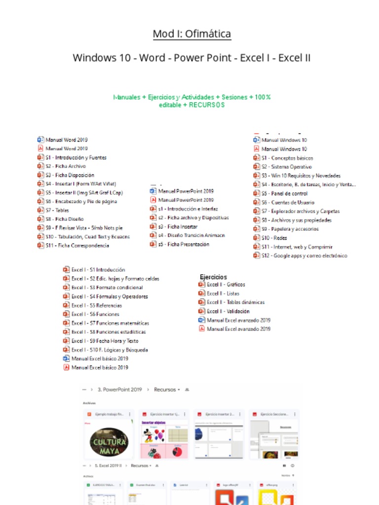 Mod I - Ofimática + | PDF