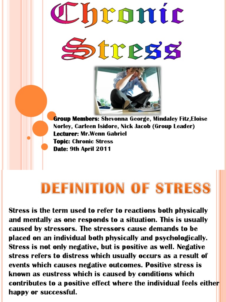 Chronic Stress | PDF | Stress (Biology) | Anxiety