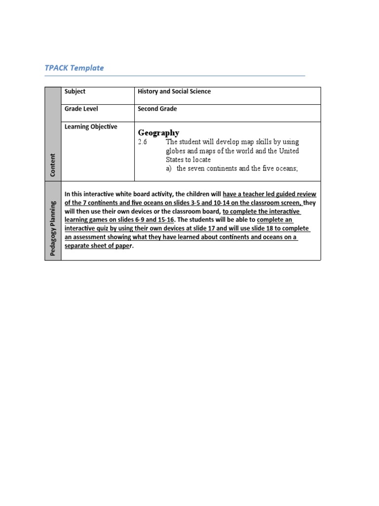 Tled 430w Module 5 Iwb Assignment | PDF | Teachers | Pedagogy