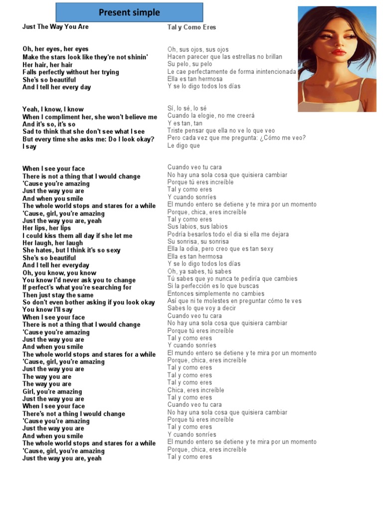 Cancion Simple Present | Descargar gratis PDF | Música grabada | Música pop