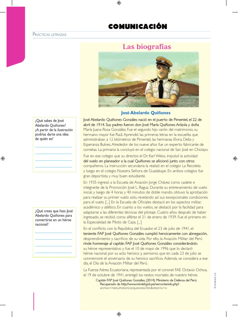 Textos Narrativos. Las Biografías | PDF