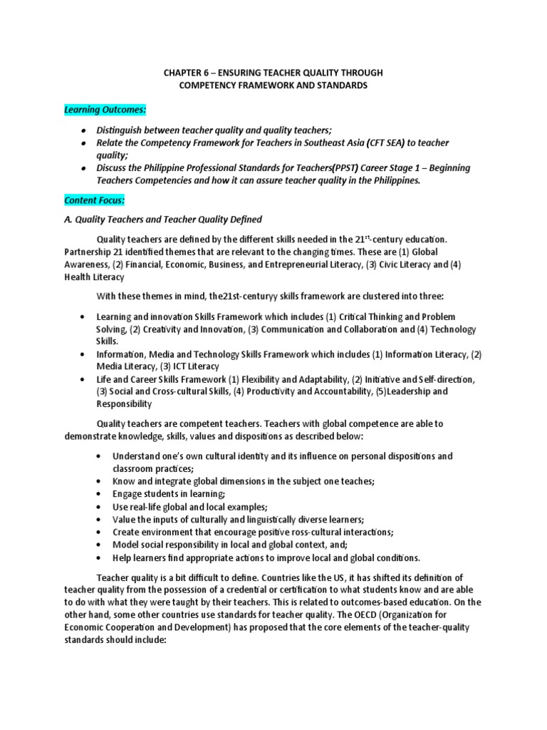 CHAPTER 6 Learning Module Educ. 10 Revised 2021 2022 | PDF | Teachers | Learning