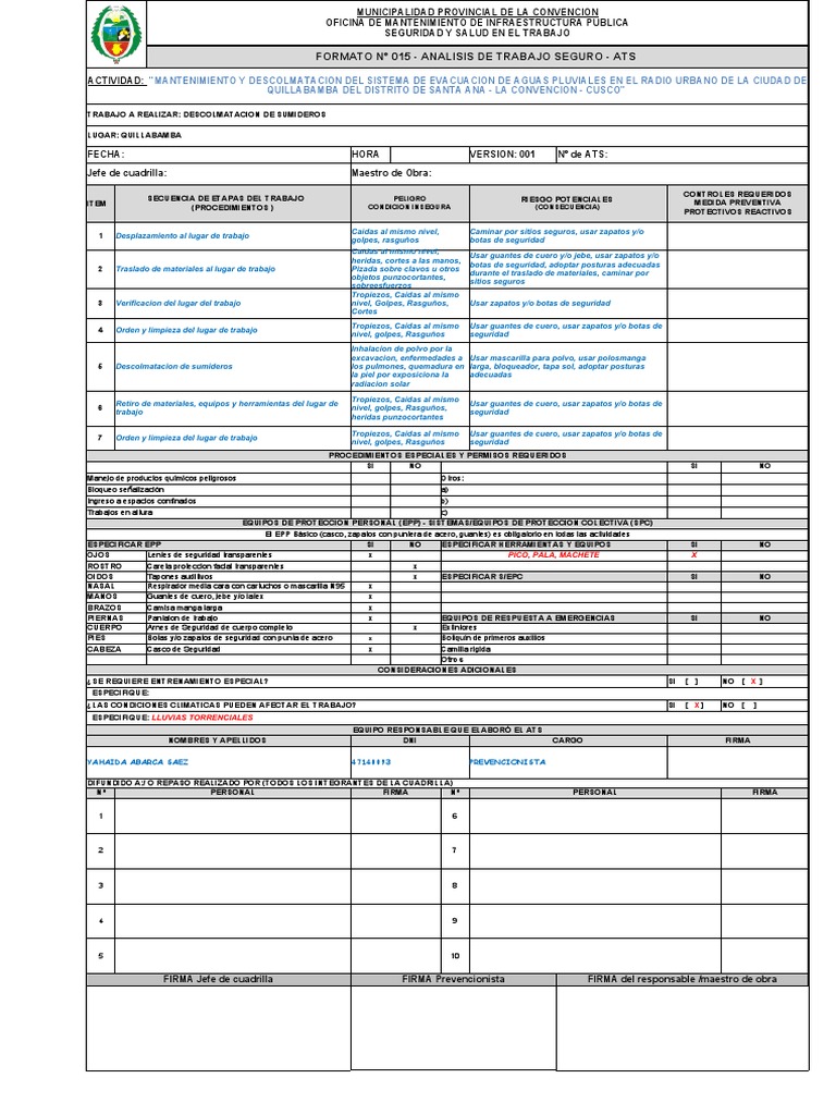 Anexo - 15 - ATS MPLC - 2020 | PDF | Guante | Casco