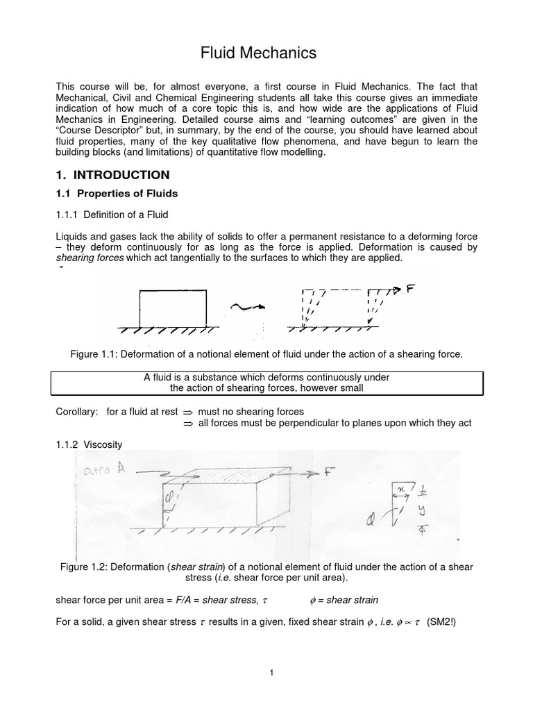 Fluid Mechanics Course Overview | PDF | Fluid Mechanics | Boundary Layer