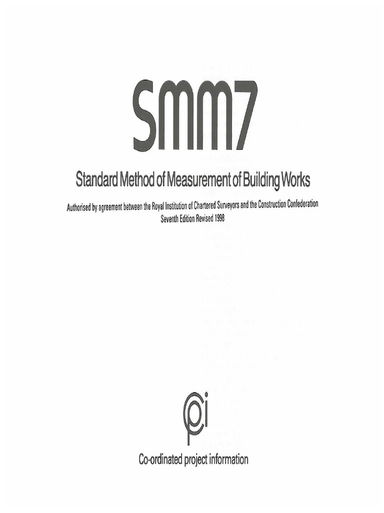 Snin17: Standard Method of Measurement of Building Works | PDF | Roof ...