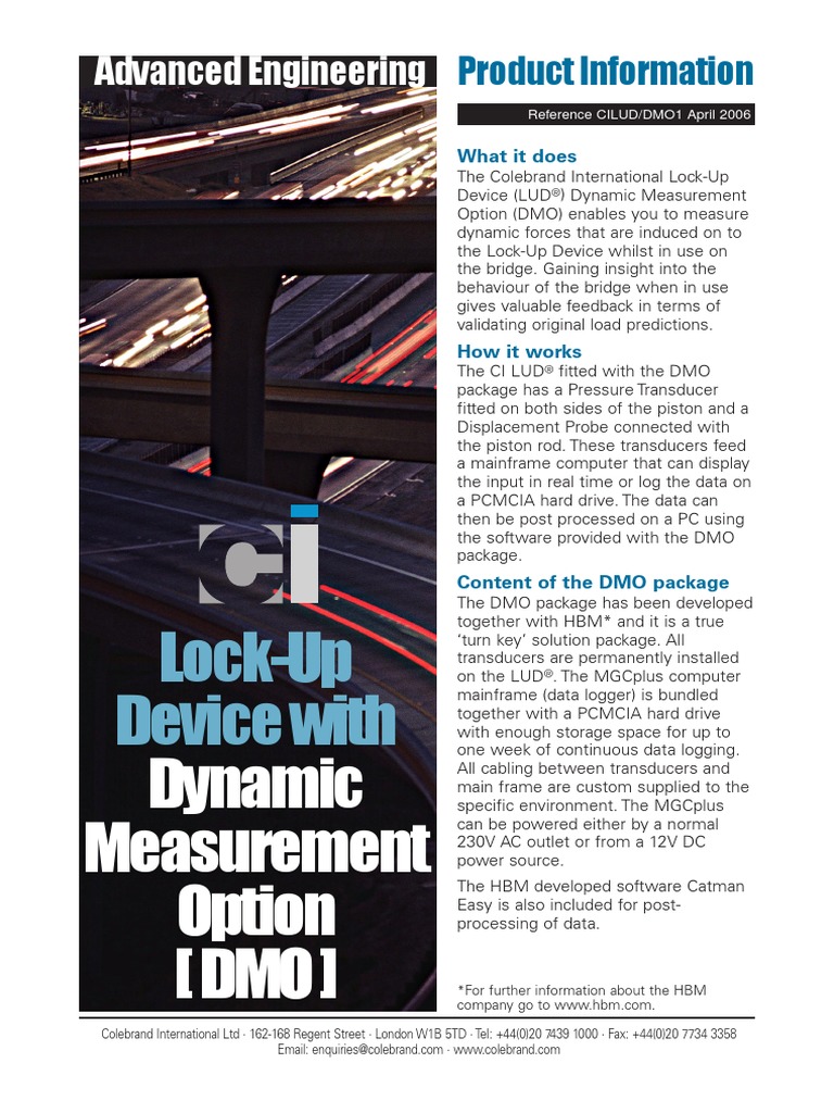 Lock-Up Device With: Dynamic Measurement Option (Dmo) | Download Free ...