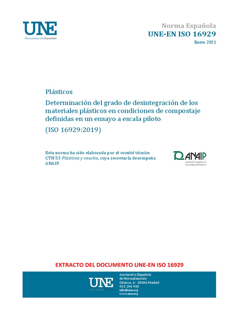 (EX)UNE-EN_ISO_16929=2021 (1) | PDF | Compost | Ensayos