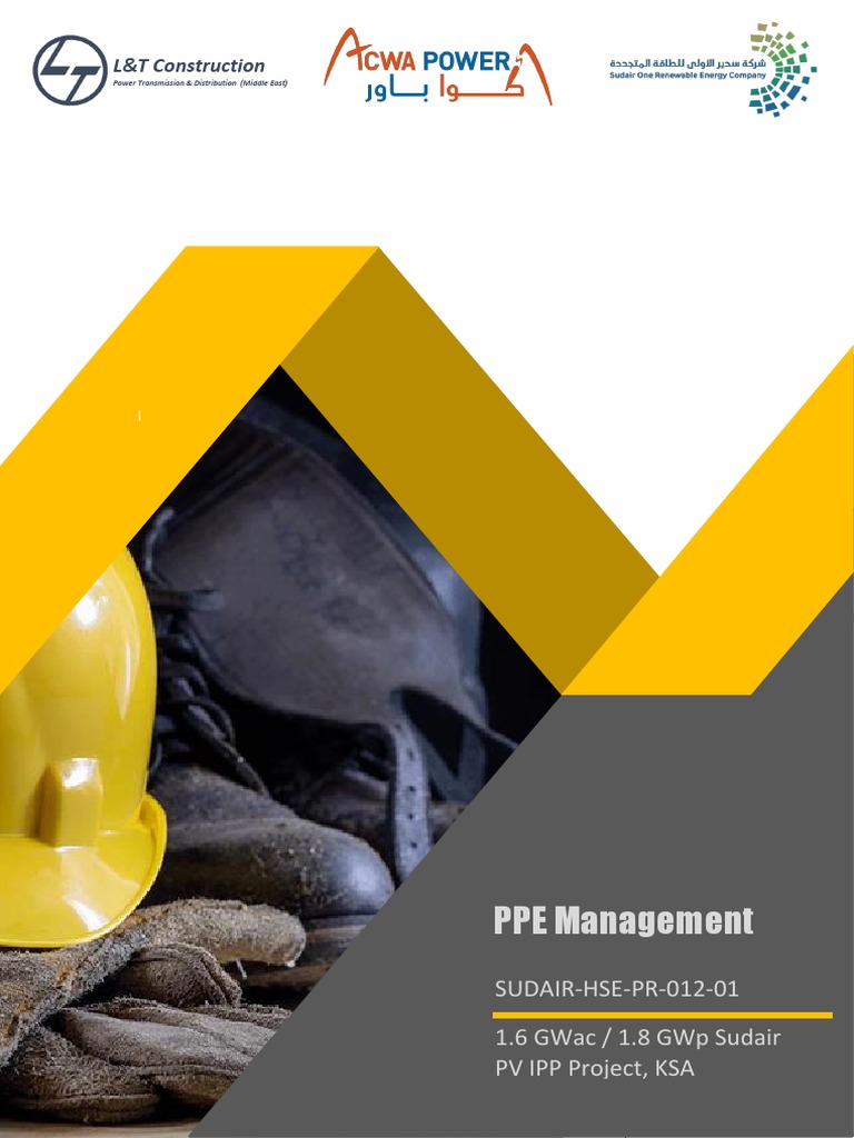 SUDAIR-HSE-PR-012-01-PPE Management | PDF | Personal Protective ...