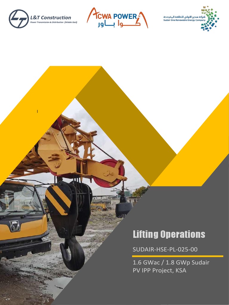 SUDAIR-HSE-PR-025-00-Lifting Operations | PDF | Crane (Machine) | Occupational Safety And Health
