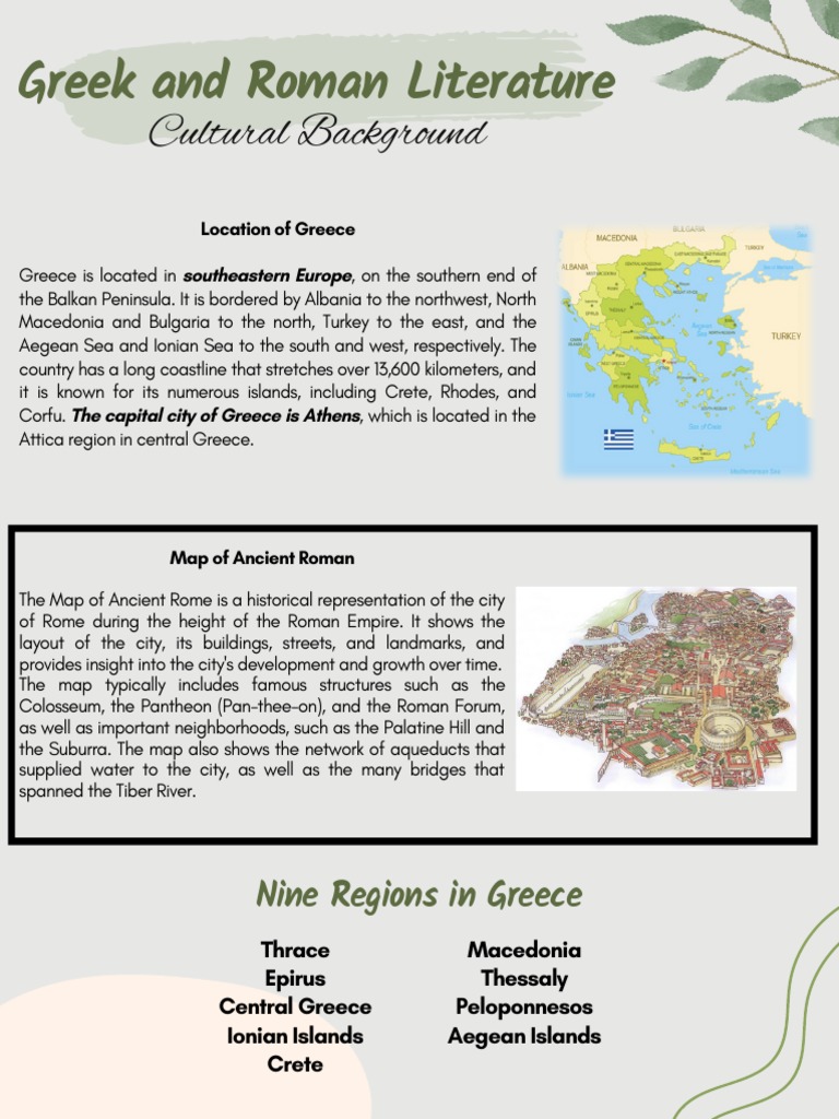 Lesson V Greek and Roman Literature | PDF | Deities | Greece