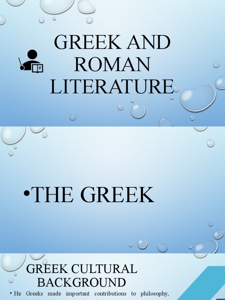 Greek and Roman Literature Overview | PDF | Ancient Greece | Roman ...