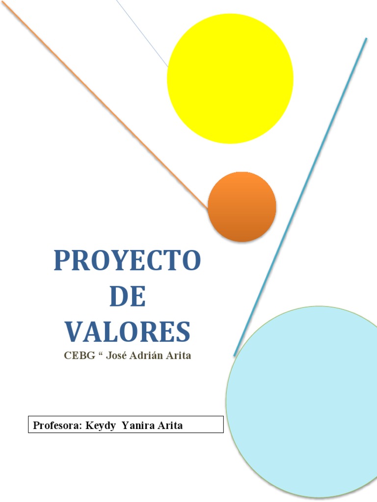 Proyecto de Valores PRIMARIA | PDF | Comportamiento | Actitud (psicología)