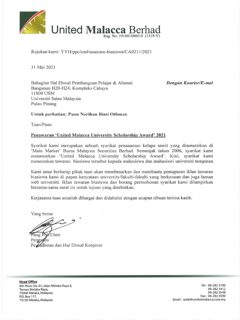 Company Letter and Notice - USM | PDF
