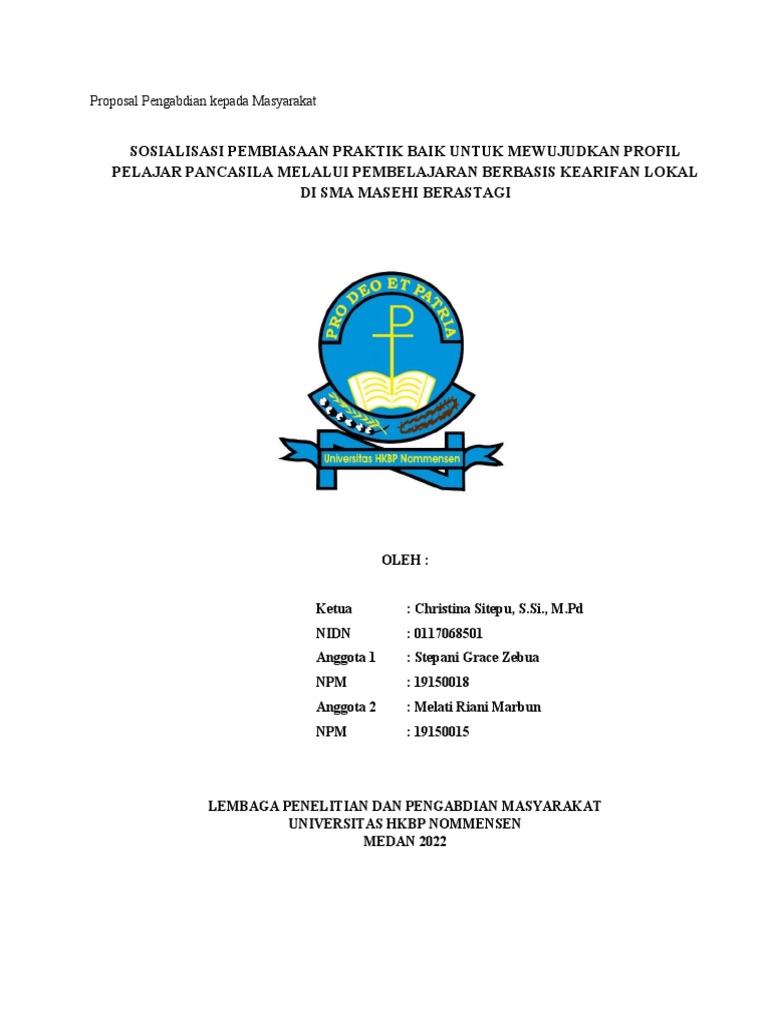 Template Proposal PKM | PDF