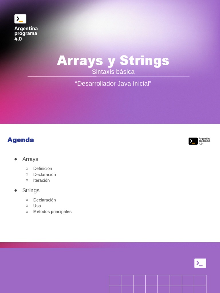 Clase 2 - Arrays y Strings | PDF | Cadena (informática) | Ingeniería de software