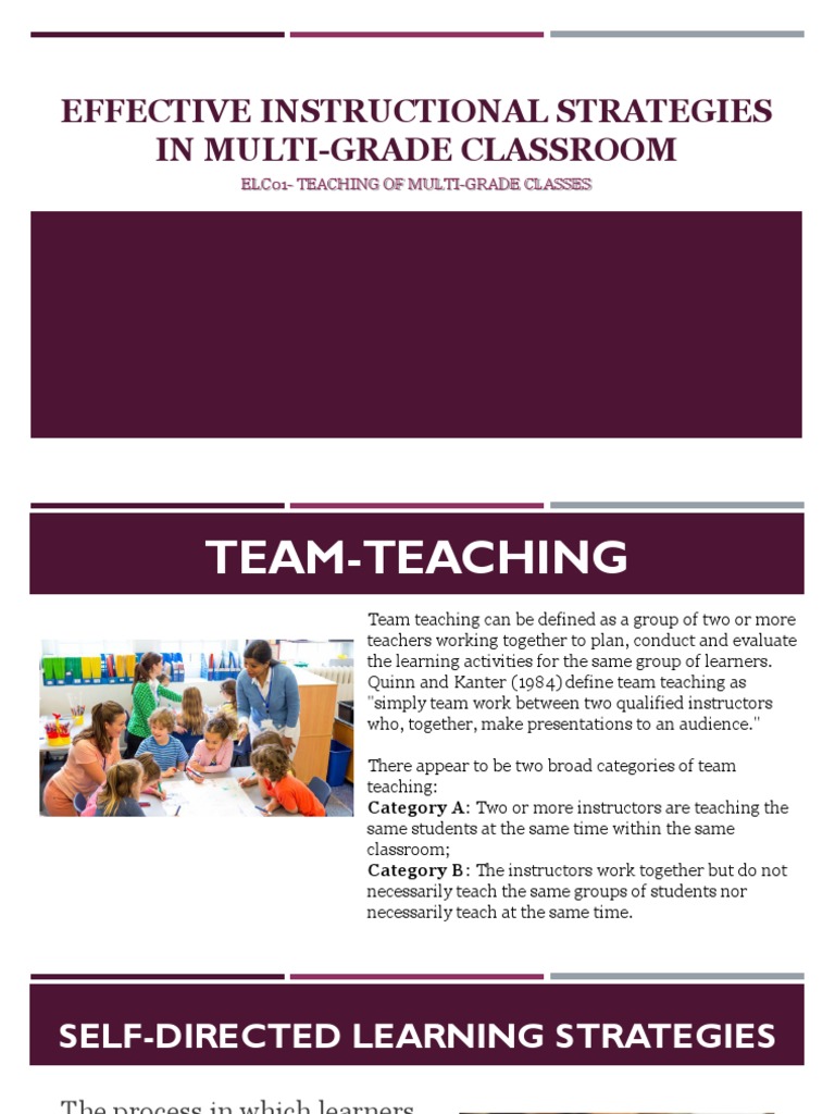 Effective Instructional Strategies in Multi Grade Classroom MIDTERM 1 | PDF | Differentiated ...