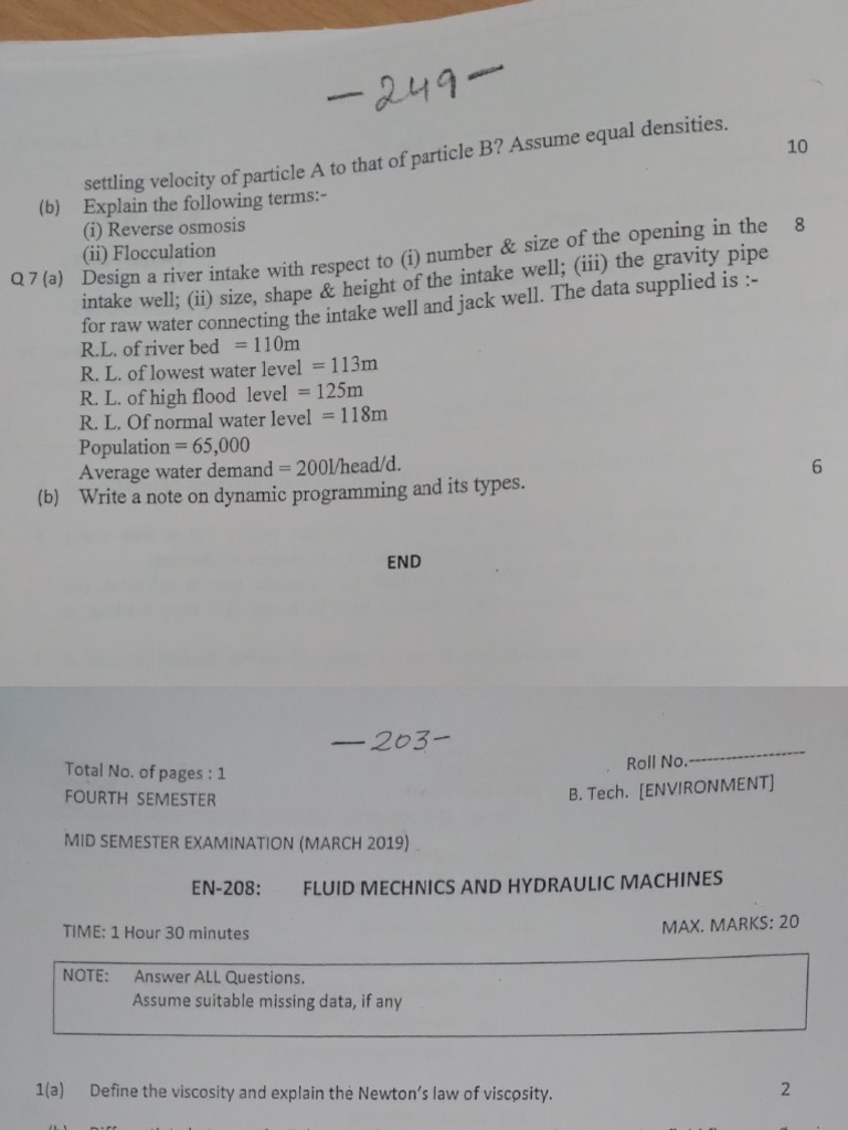 Fluid Mechanics PYQs | PDF | Fluid Dynamics | Viscosity