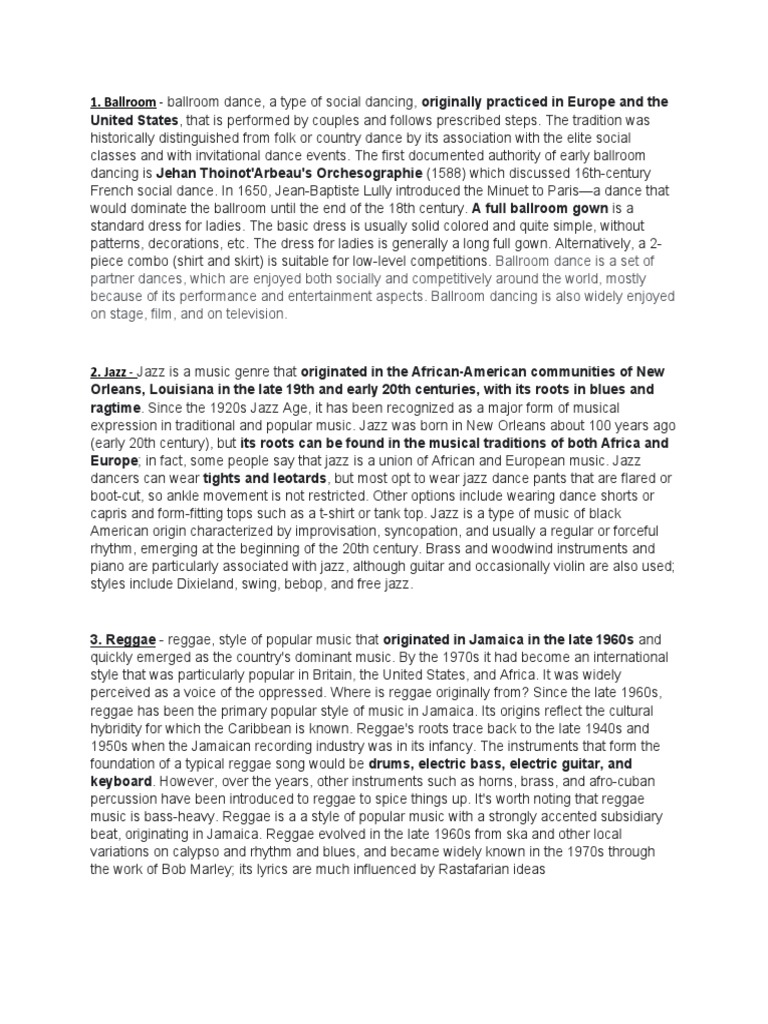 Dance | PDF | Reggae | Ballroom Dance