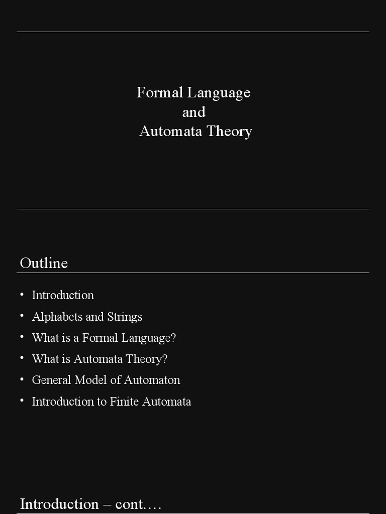 CH 1 - Introduction To FLAT | PDF | Automata Theory | String (Computer Science)