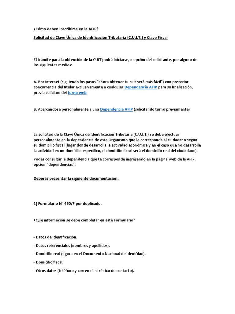 Cómo Deben Inscribirse en AFIP | PDF