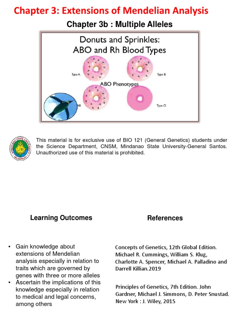 Chapter 3b Multiple Alleles | PDF | Blood Type | Serology