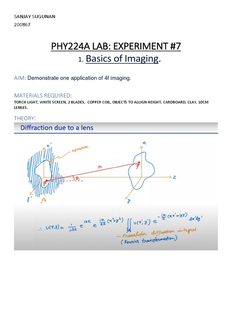 Phy224 EXPERIMENT 7 | PDF