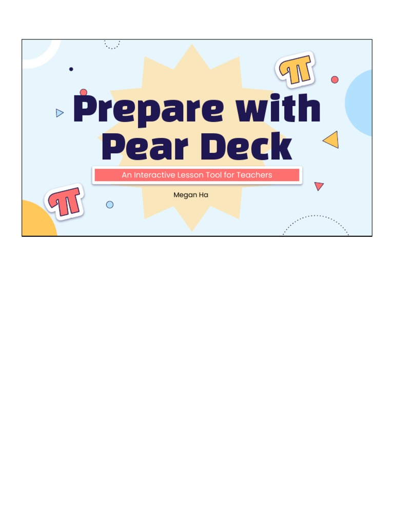 Prepare With Pear Deck Final | PDF | Learning