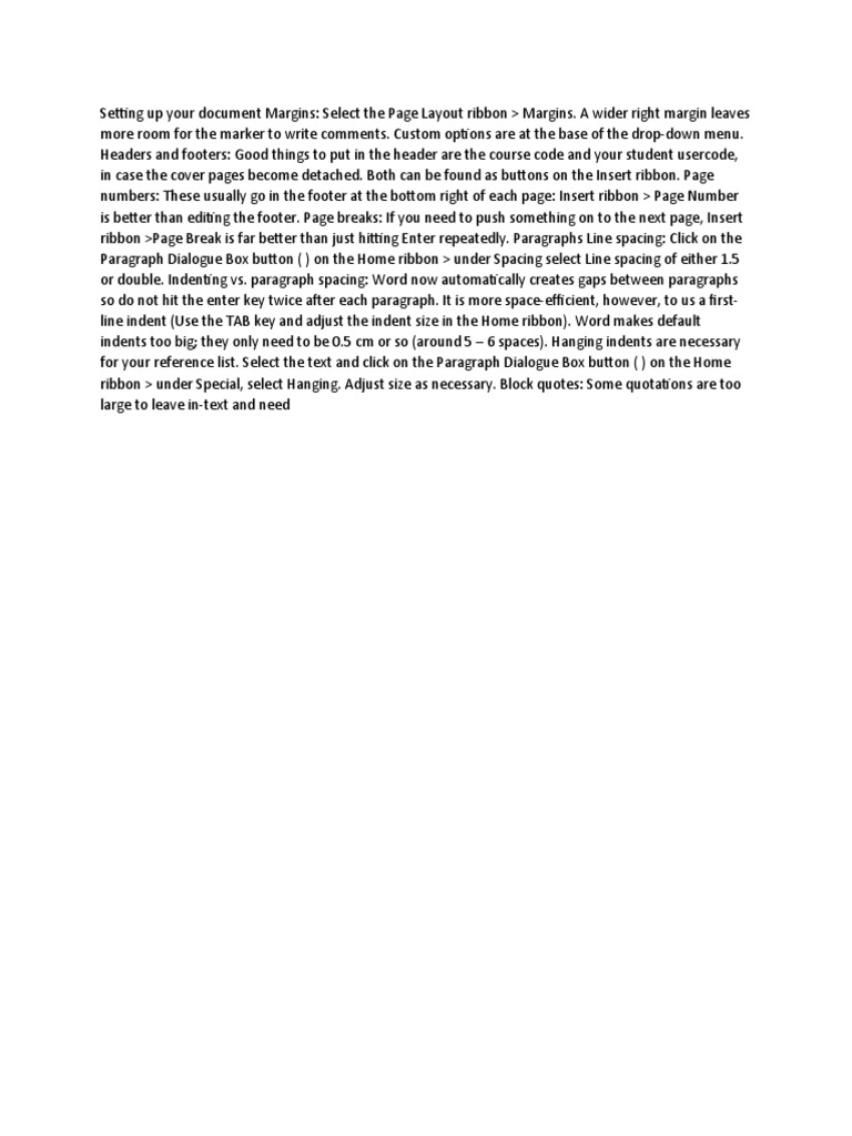 Setting Up Your Document Margins | PDF Setting Up Your Document Margins | PDF