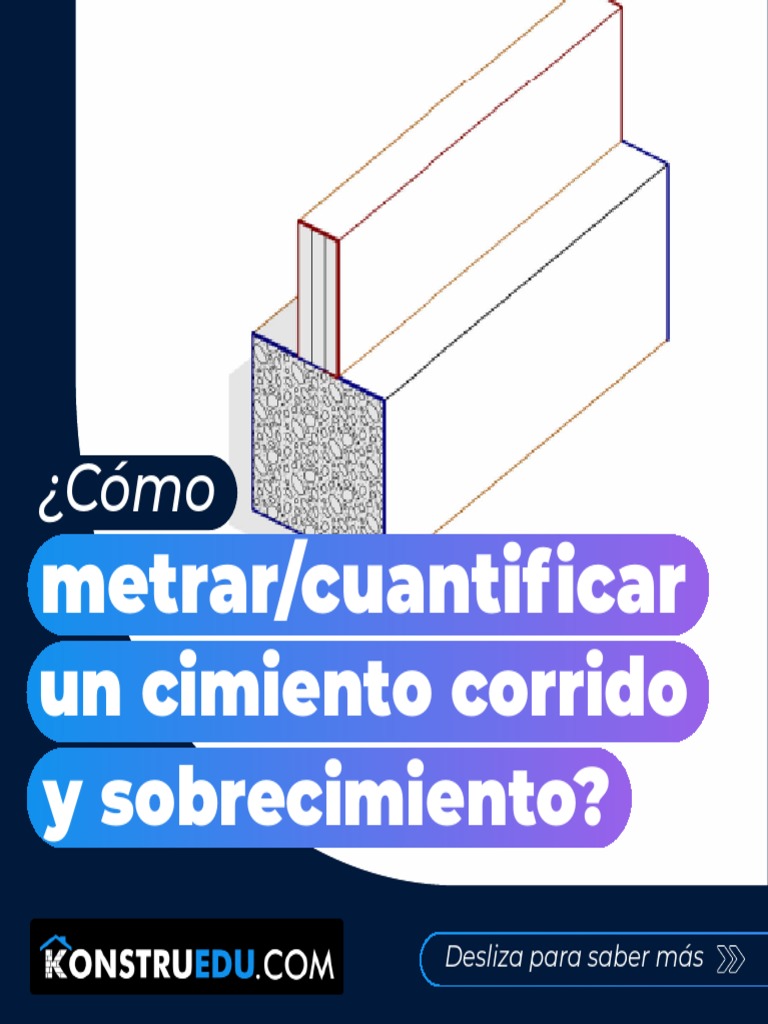 Cómo Metrarcuantificar Un Cimiento Corrido y Sobrecimiento | PDF