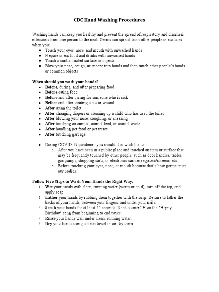Proper Handwashing Techniques: A 5-Step Guide from the CDC for ...