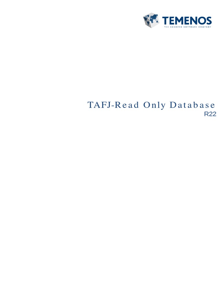 TAFJ-Read Only Database | PDF | Databases | Postgre Sql TAFJ-Read Only Database | PDF | Databases | Postgre Sql