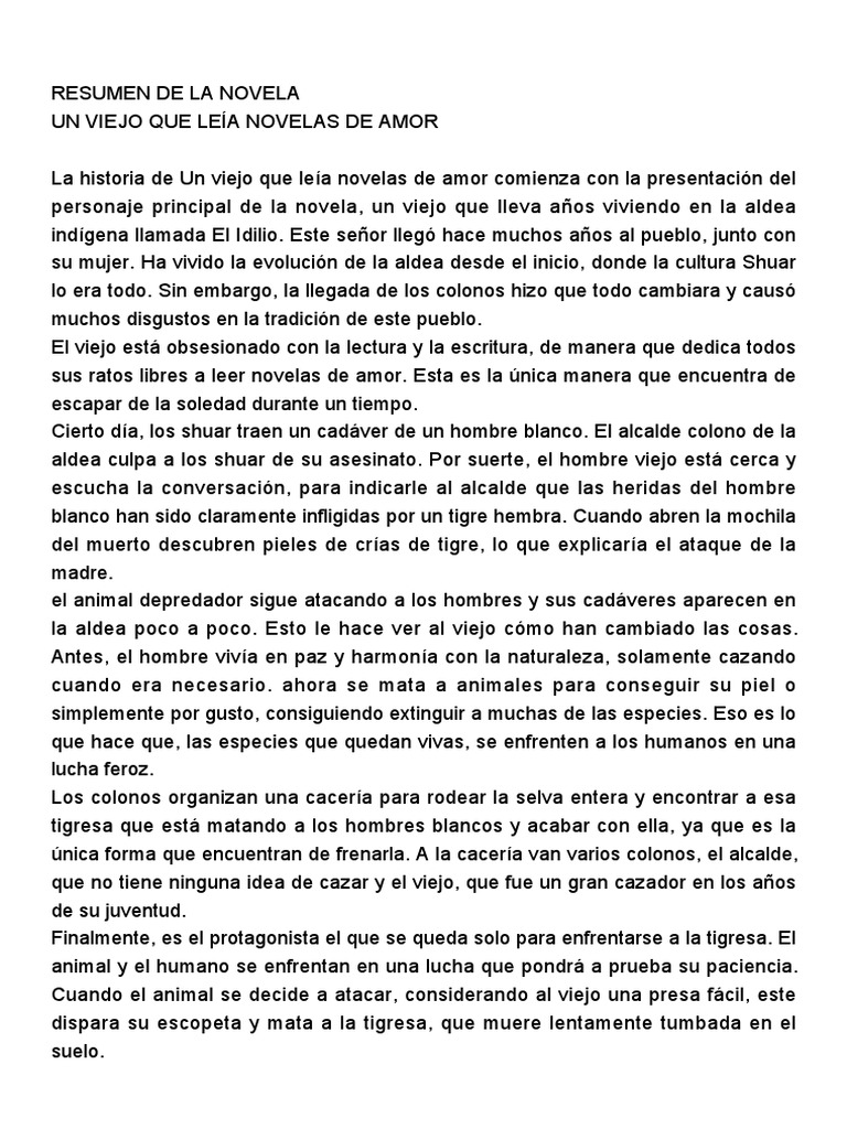 Un Viejo Que Leía Novelas | PDF | Clásicos