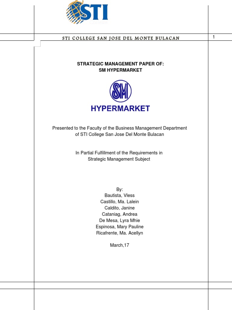 StrategicManagement Prelim Ptask | PDF | Finance & Money Management | Social Science