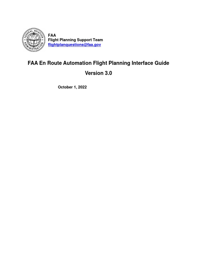 FAA Flight Planning Message Guide | PDF | Air Traffic Control ...