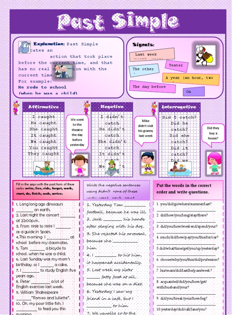 Islcollective Past Simple For 314394da0b4a633ea97 24350318 | PDF