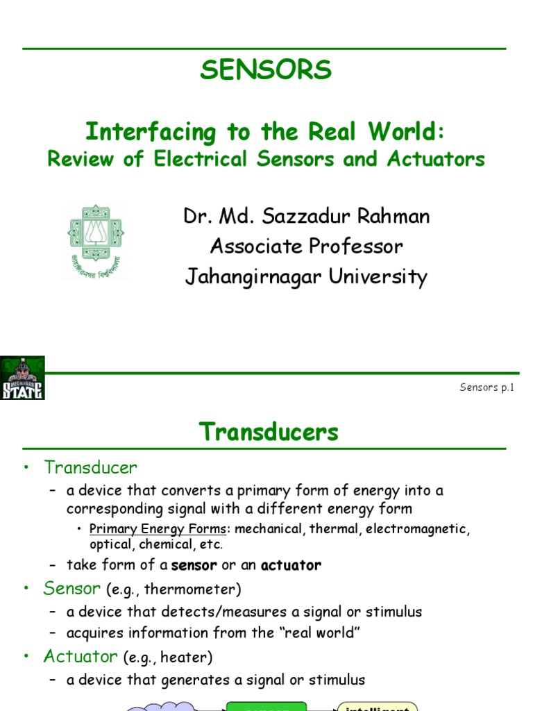 4 - Fundamentals of Sensors | PDF | Operational Amplifier | Amplifier