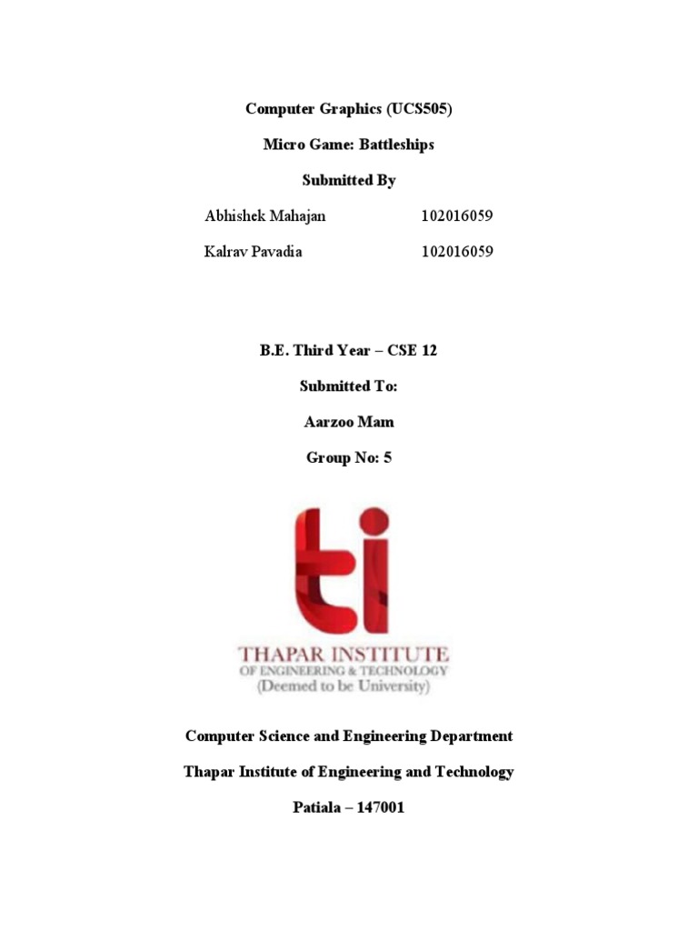 CG-Report Abhishek Mahajan (102016019), Kalrav Pavadia (102016059) | PDF