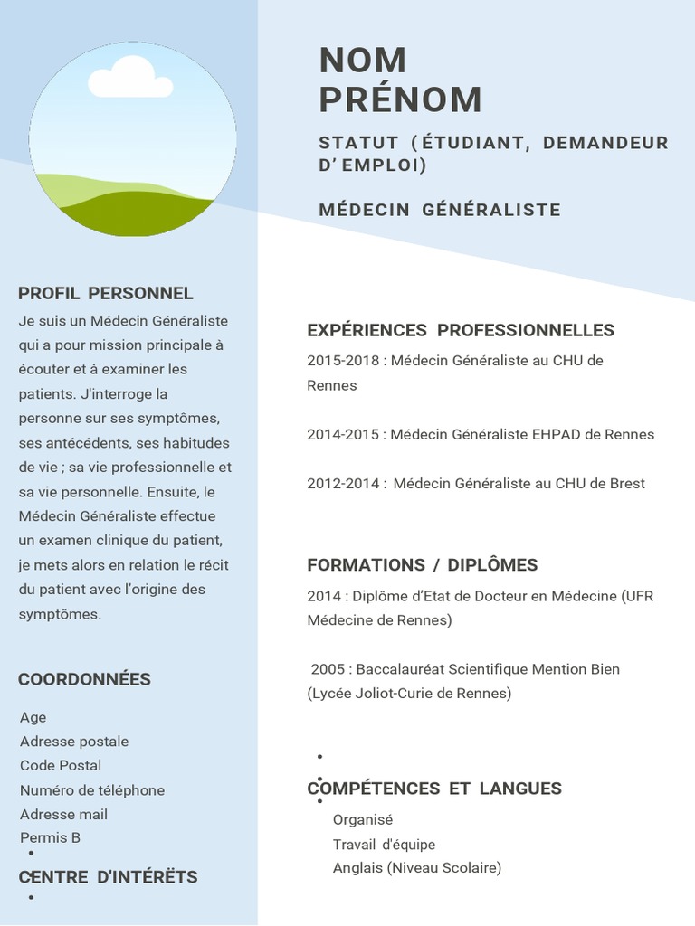 CV 17 | PDF | Médecine générale | Médecine