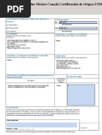 Anexo 5A Certificación de Origen TMEC Ejemplo Con Observaciones y Notas ...