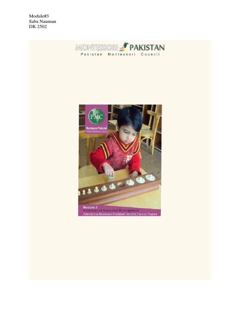 Importance of Sensorial Exercises for Children | PDF | Senses | Experience