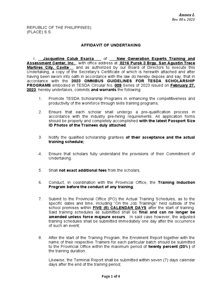 Annex L: Rev. 00 S. 2023 | PDF | Audit | Regulatory Compliance