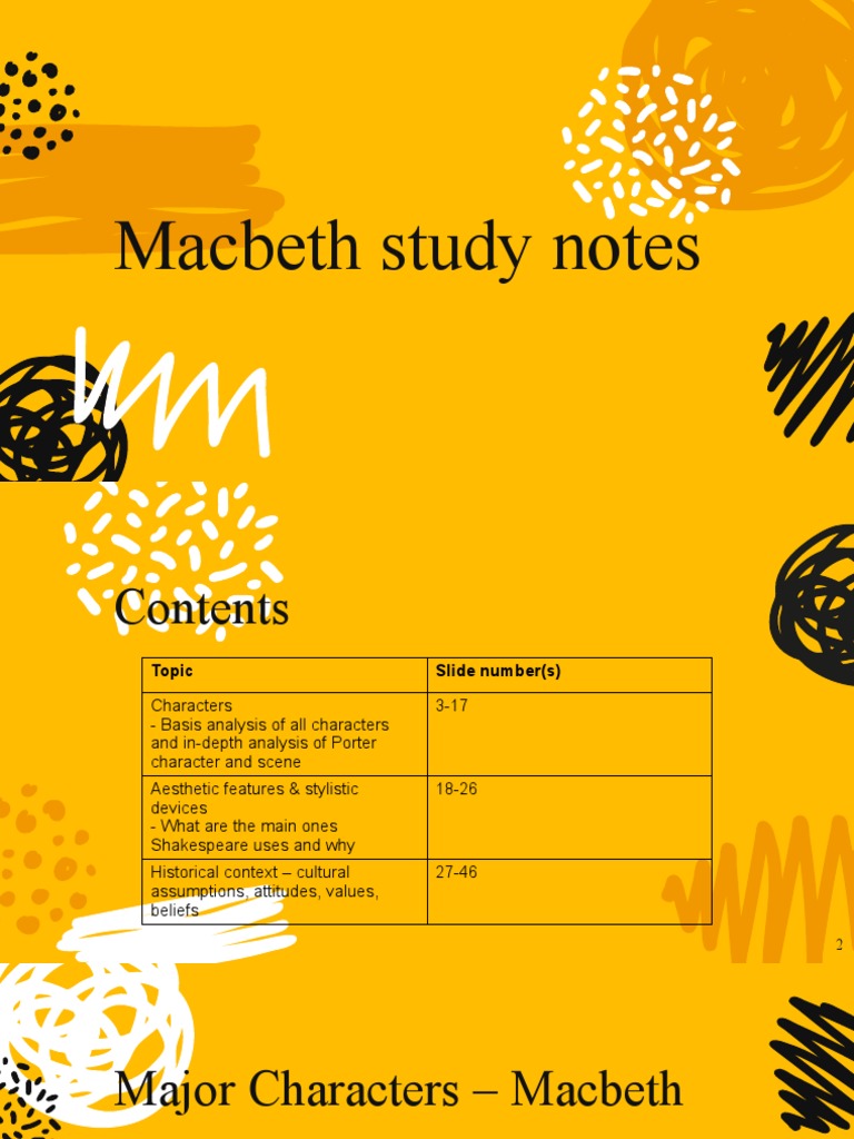 Macbeth Study Notes | PDF