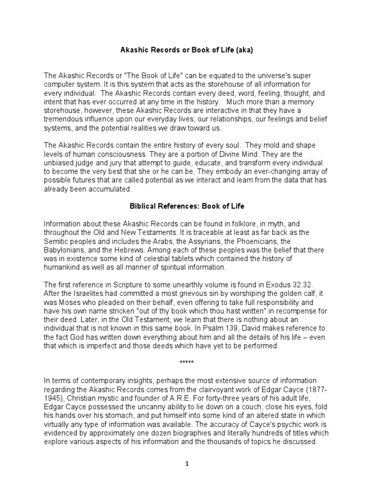 Akashic Records | PDF | Bible | Israelites