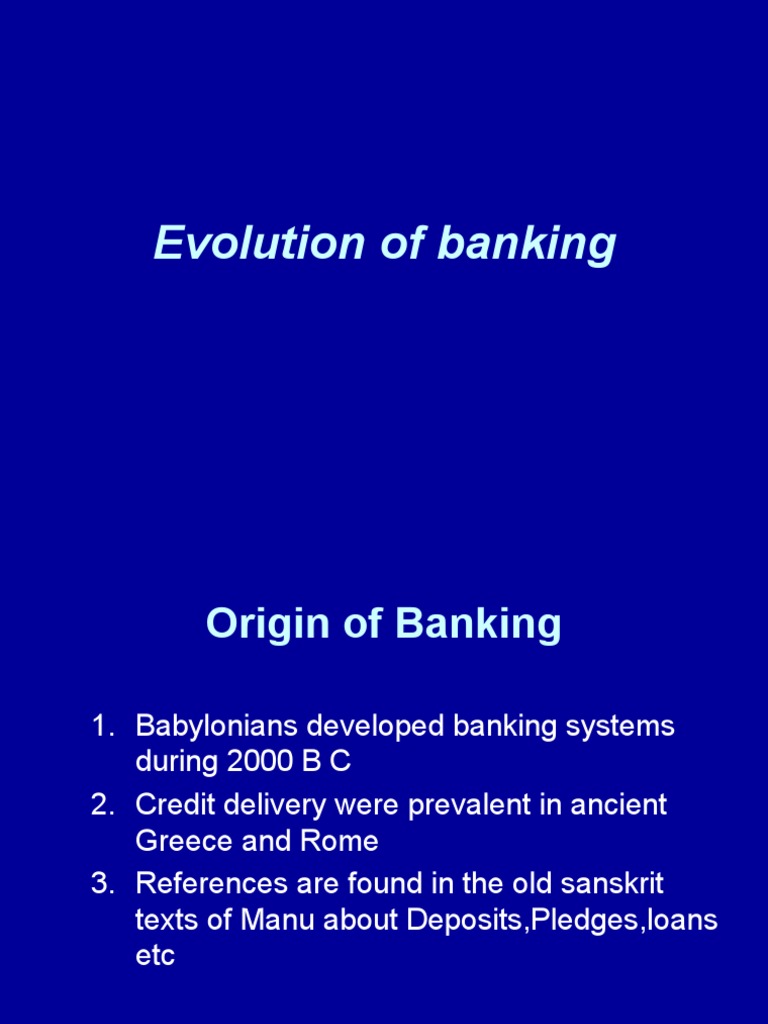 History and Evolution of Banking | PDF | Banks | Loans
