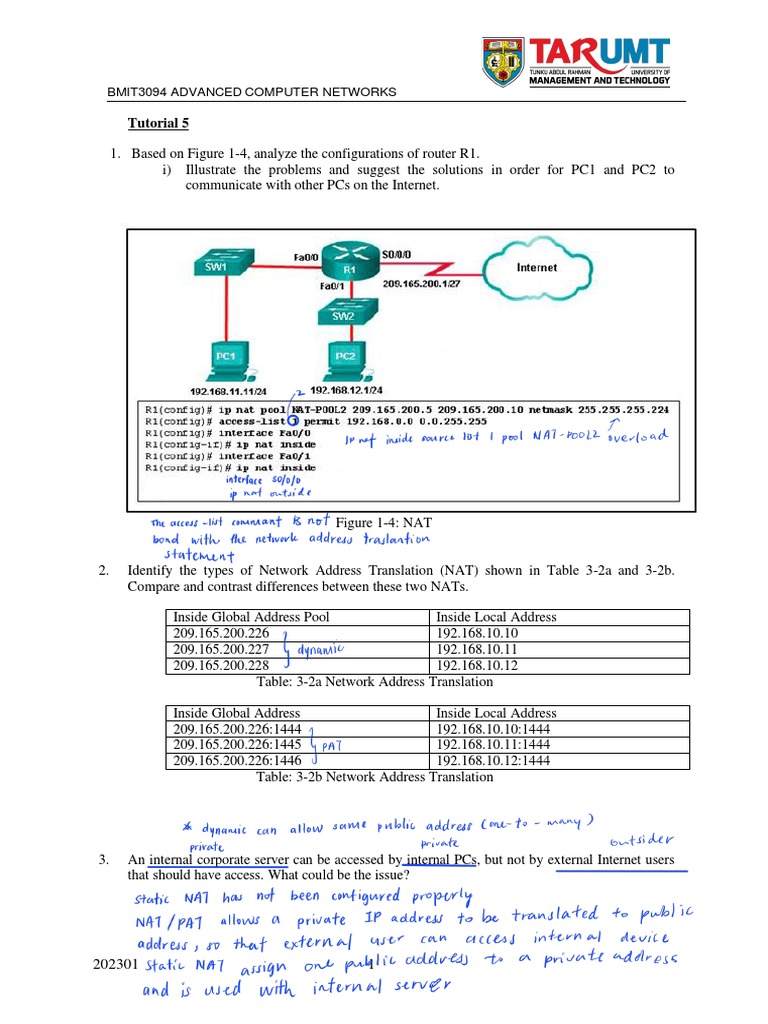 T5 NAT For IPv4 230328 114655 | PDF | Ip Address | Computer Network