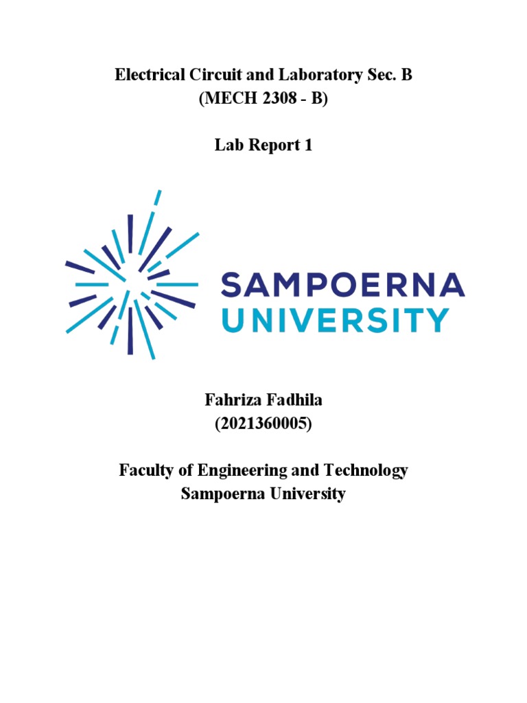 Electrical Circuit Lab Report 1 | PDF | Resistor | Electrical Resistance And Conductance